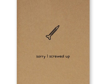 I Screwed up Card - Etsy