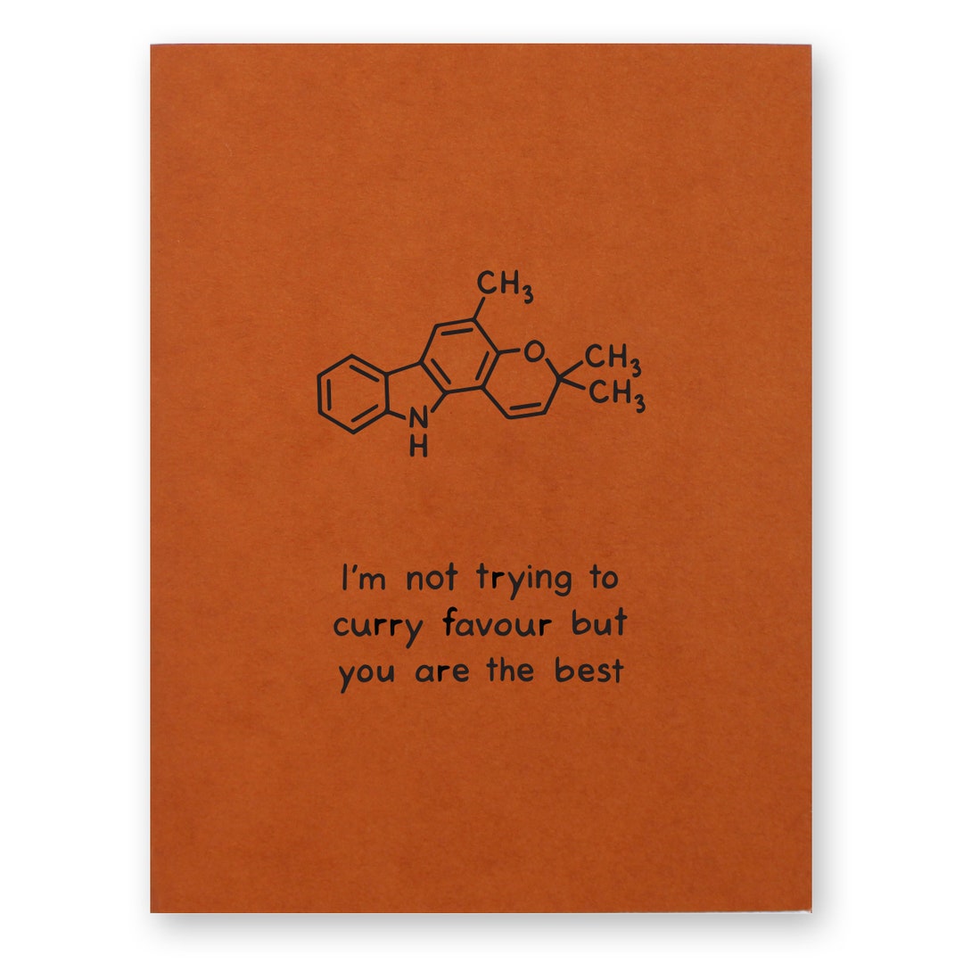 Curry Thank You Card Food Idiom Curry Favour You're the - Etsy