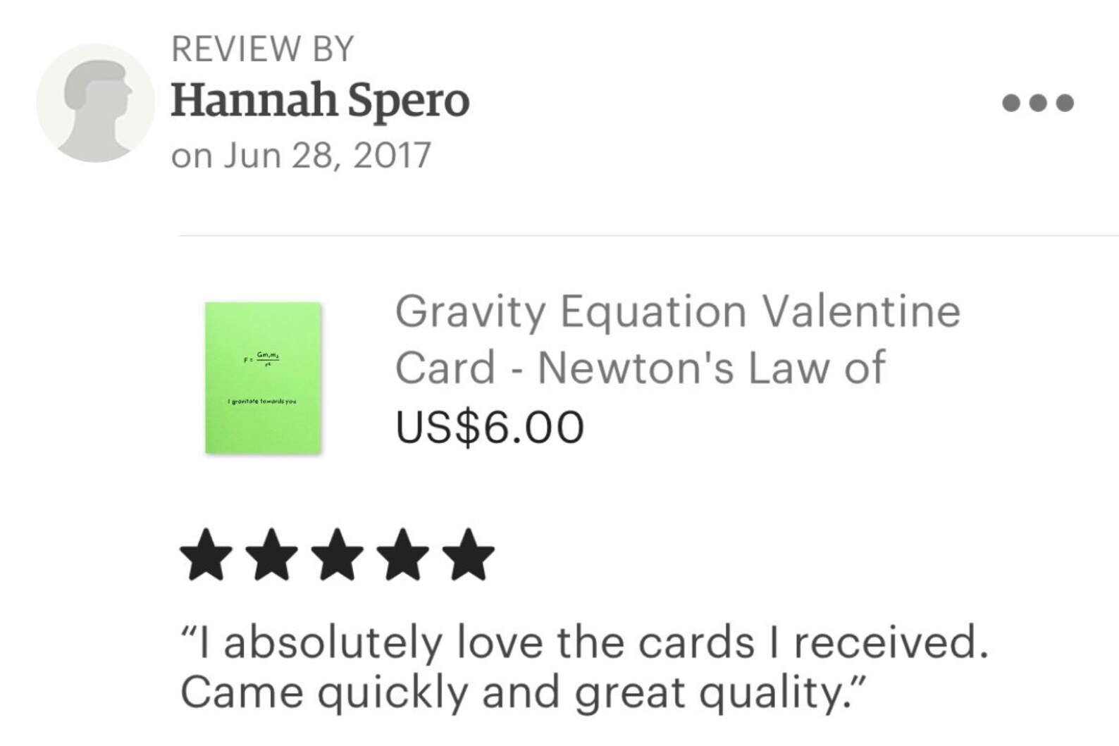 Physics Valentine Card Newton's Law of Gravity Equation | Etsy