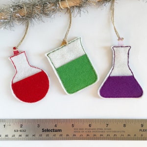 Chemistry Lab Ornaments | Beaker Flask Science Christmas Tree Ornament ...