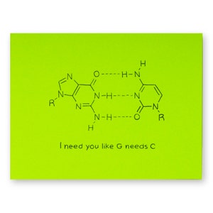 Biology Genetics Valentine Card | DNA Nucleotide Love Anniversary ...