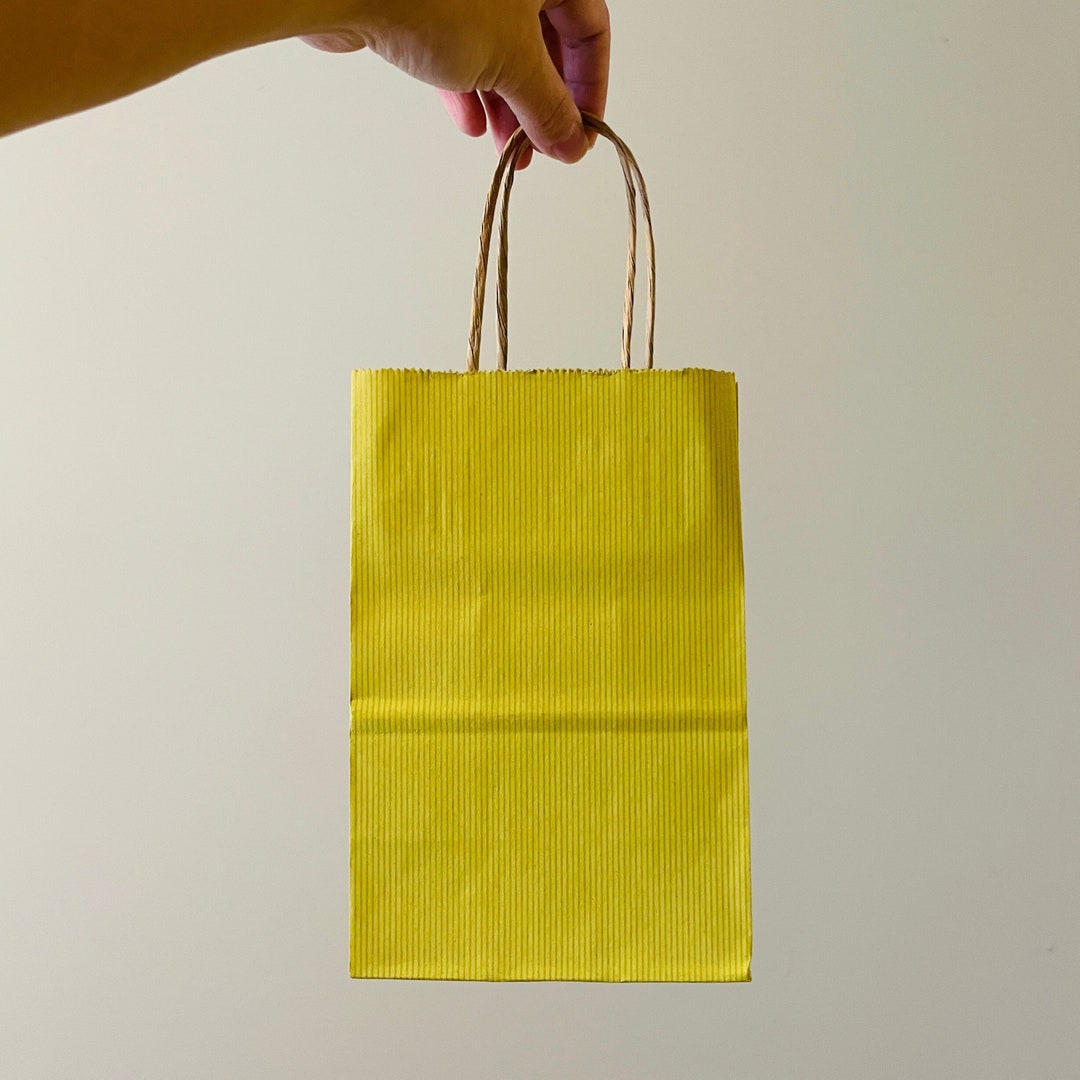 Yellow Paper Bags Gift Bags Party Bags Favor Bags Favour Bags ...