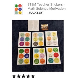 STEM Teacher Stickers Math Science Motivation Physics - Etsy