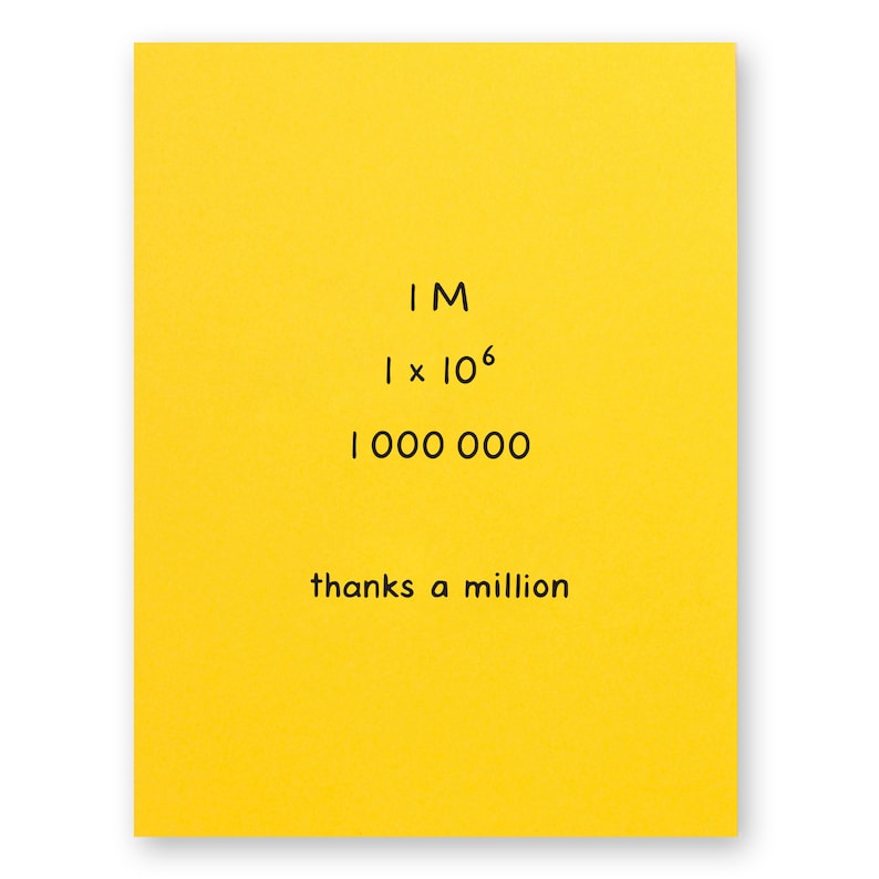 Math Thank You Card Set of 5 Teacher Tutor Parent - Etsy