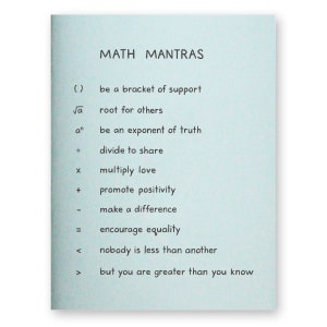 Math Mantras Poster 8 X 10 in | Order of Operations Symbols BEDMAS ...