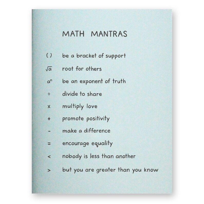 Math Mantras Poster 8 X 10 in Order of Operations Symbols - Etsy
