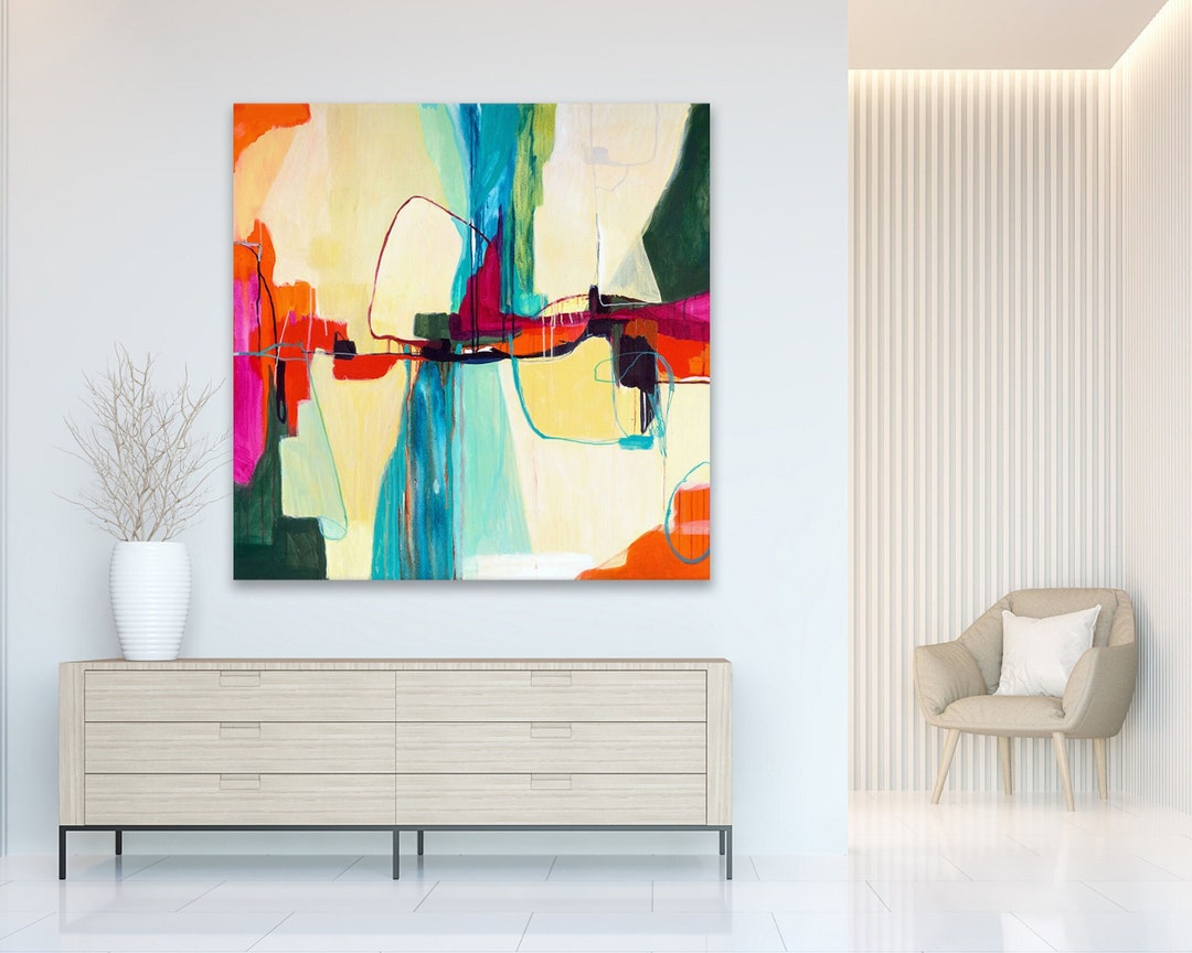 Extra Large Colourful Abstract Art Print From My Original Painting on ...