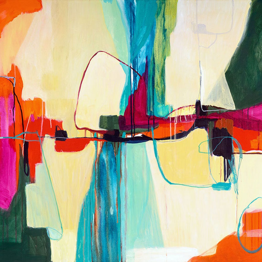Extra Large Colourful Abstract Art Print From My Original - Etsy UK