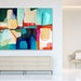 Colourful Statement Art Abstract Print and Wall Art, Horizontal Extra ...