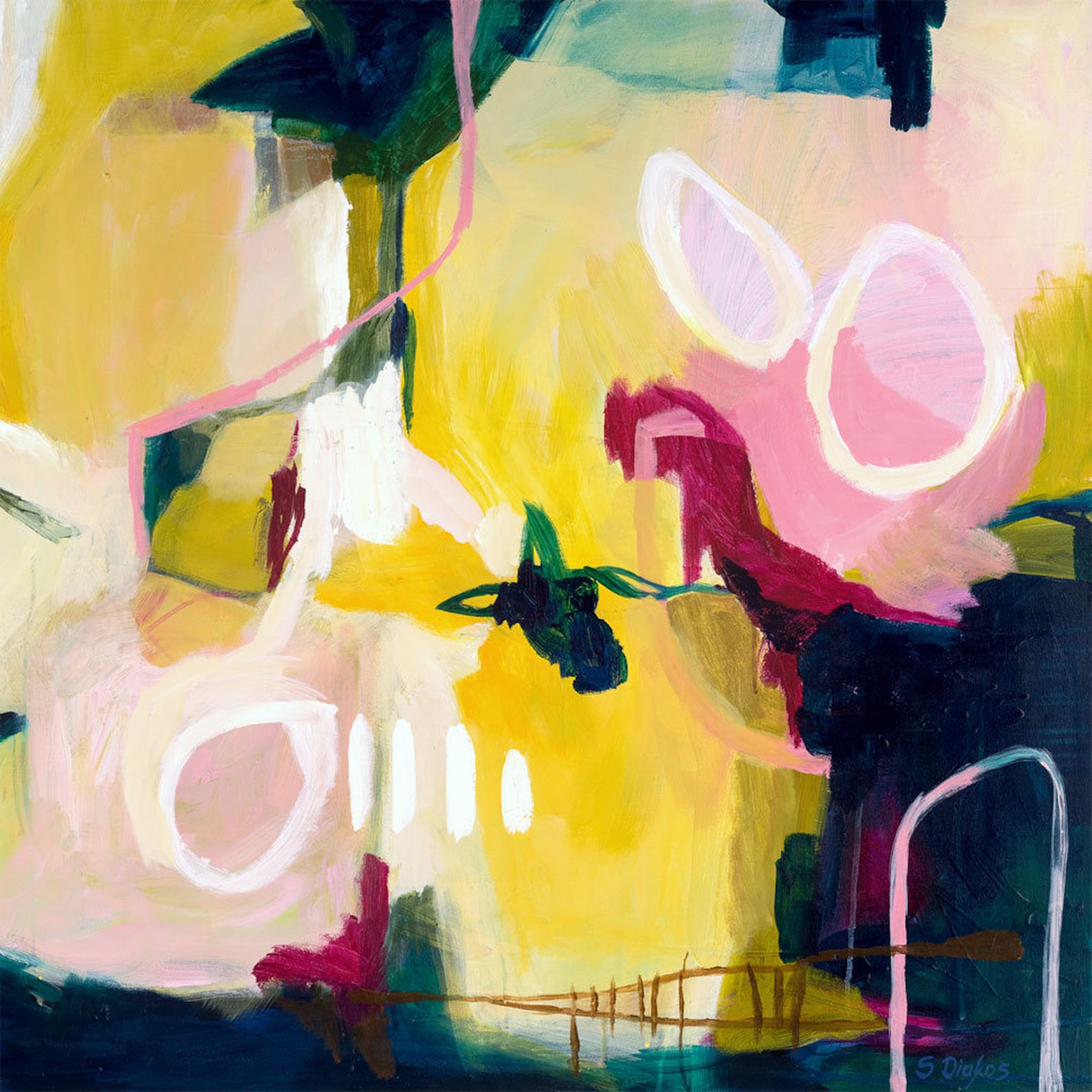 Pink Abstract Art Print Large Abstract Painting Print - Etsy