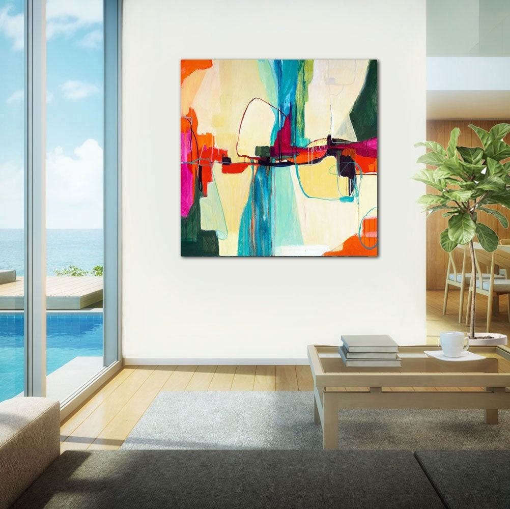 Extra Large Colourful Abstract Art Print From My Original - Etsy UK