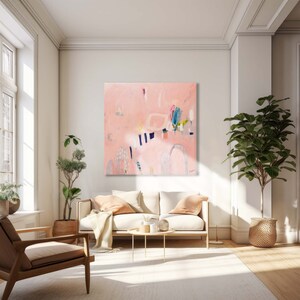 Ready to Hang, Large FRAMED Abstract Art Painting Print on Canvas ...