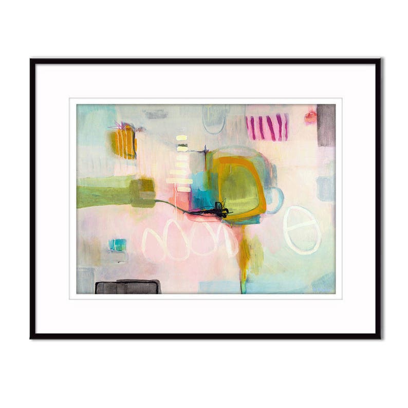 Large pink abstract print Abstract painting print abstract | Etsy