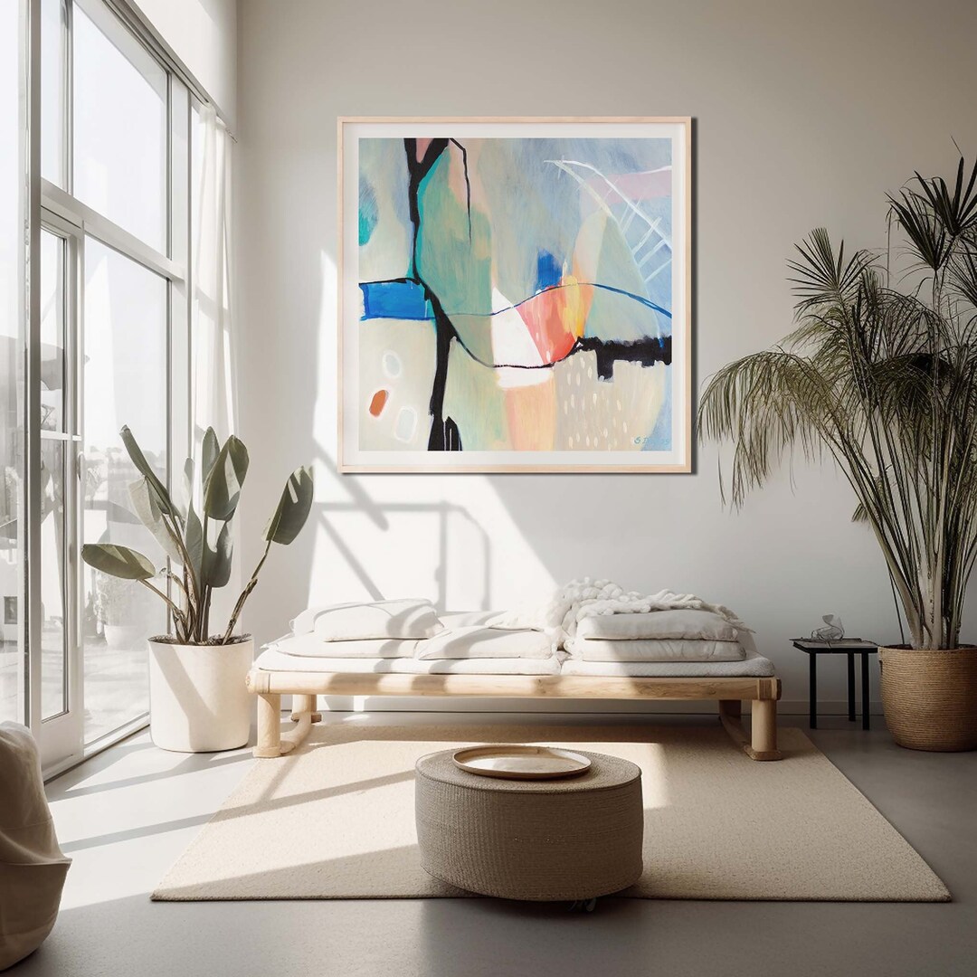 Contemporary Modern Wall Art, Calming Serene Zen Abstract Art, Minimal ...