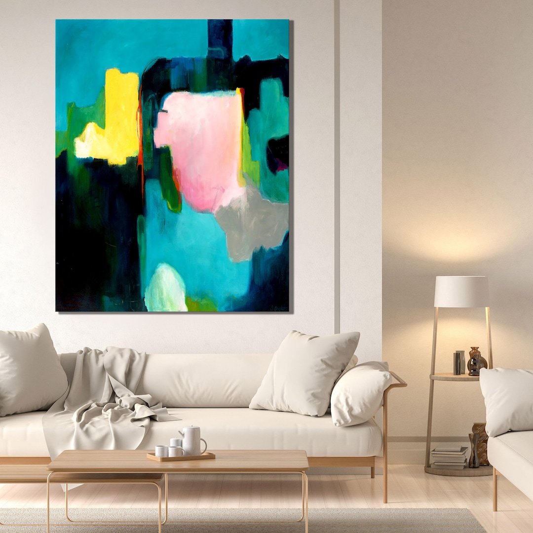 Contemporary Modern Wall Art, Large Artwork for Living Room Abstract ...