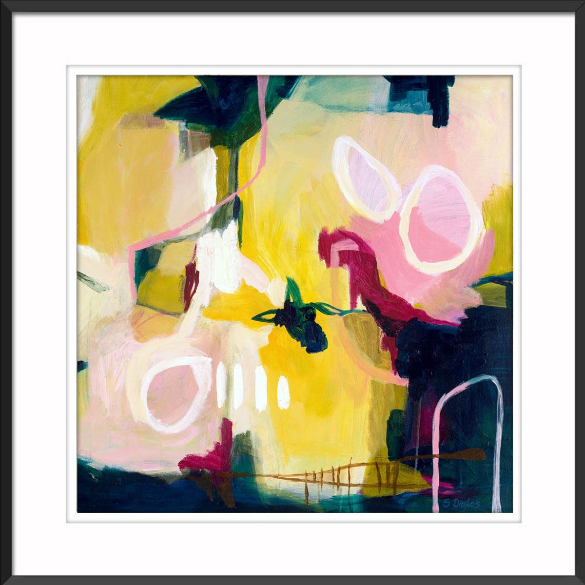 Pink Abstract Art Print Large Abstract Painting Print - Etsy