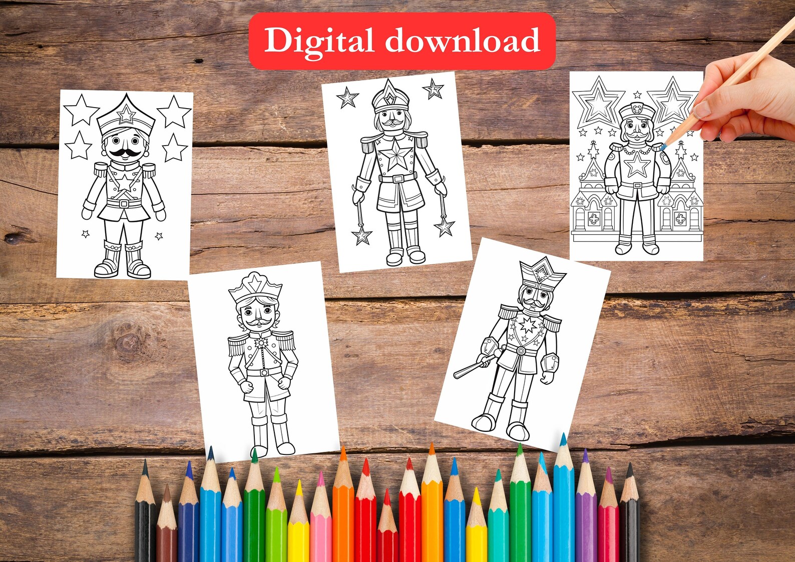 PRINTABLE - Christmas Magical Nutcracker Coloring Pages for Kids ...
