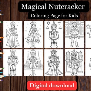 PRINTABLE - Christmas Magical Nutcracker Coloring Pages for Kids ...