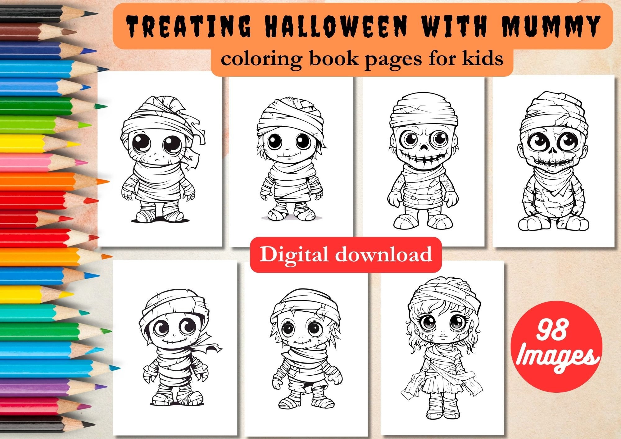 PRINTABLE - Halloween Coloring Pages for Kids: Treating Halloween With ...