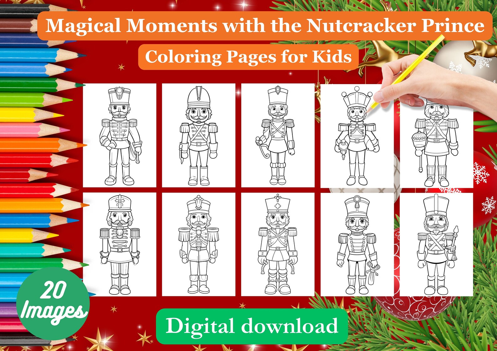 PRINTABLE- Magical Moments With the Nutcracker Prince Coloring Page for ...