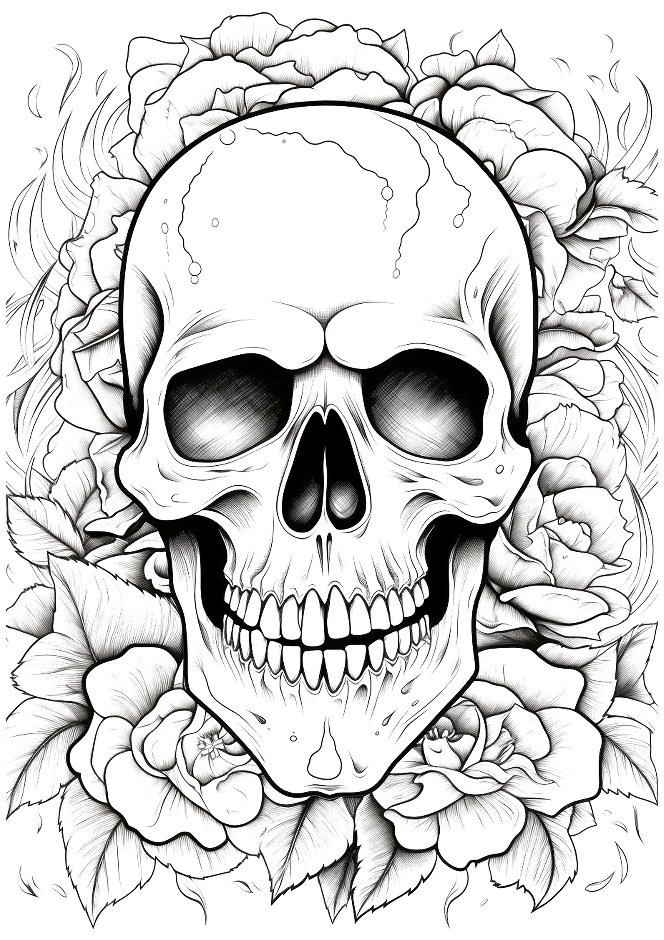 PRINTABLE- Intricate Halloween Coloring Pages for Adults - Creepy ...