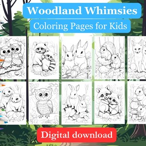 PRINTABLE - Woodland Whimsies: Coloring Pages for Kids and Nature ...