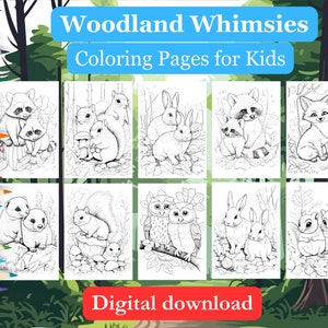 PRINTABLE - Woodland Whimsies: Coloring Pages for Kids and Nature ...