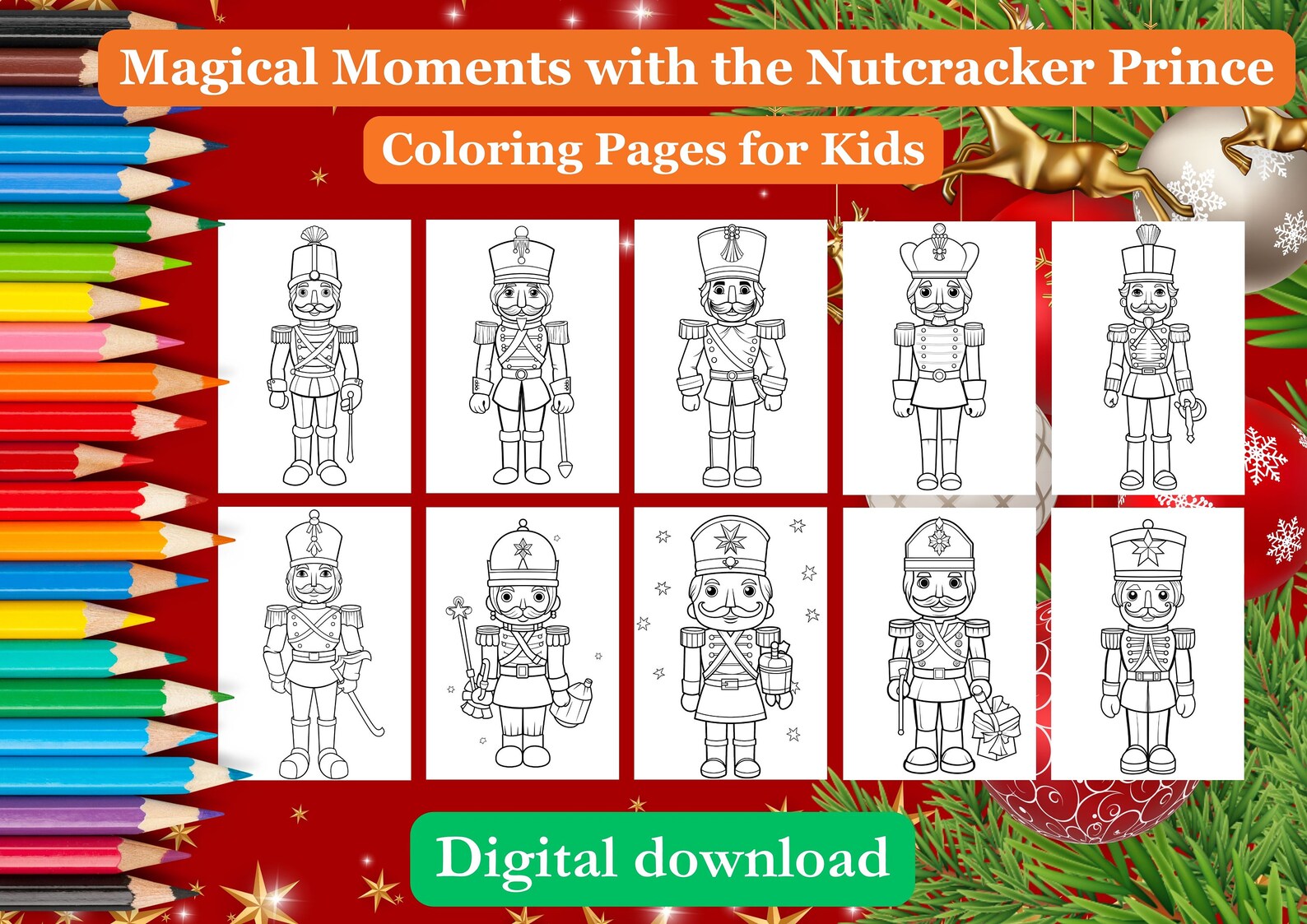 PRINTABLE- Magical Moments With the Nutcracker Prince Coloring Page for ...