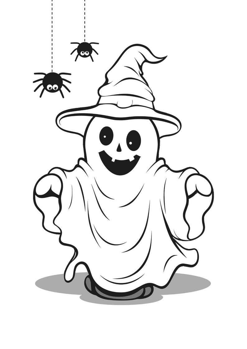 PRINTABLE Halloween Coloring Pages for Kids : Cute Halloween Creatures ...