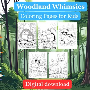 PRINTABLE - Woodland Whimsies: Coloring Pages for Kids and Nature ...