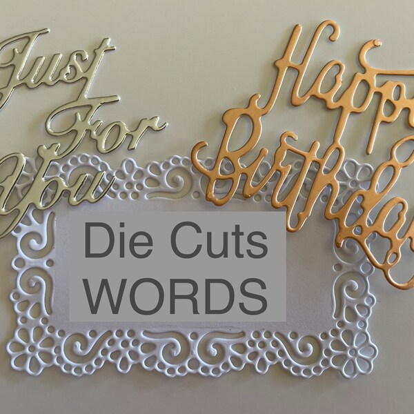 Die Cut Words - Etsy
