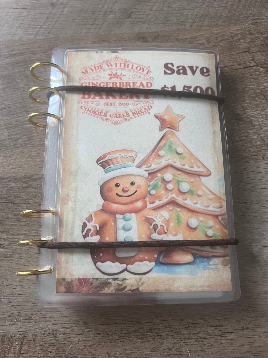 Gingerbread Baking Savings Challenge Book || Save 1500 || 12 Laminated ...