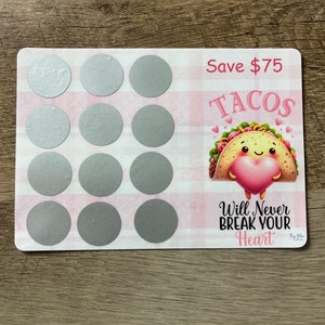 Tacos Scratch off Savings Challenge || Save 75, 90, 150 || Low Income ...