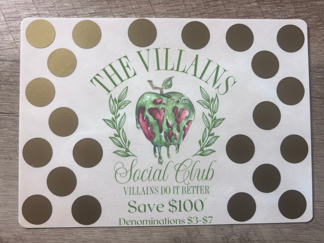 Villains Do It Better Scratch off Mini Savings Challenge || Save 100 - Etsy