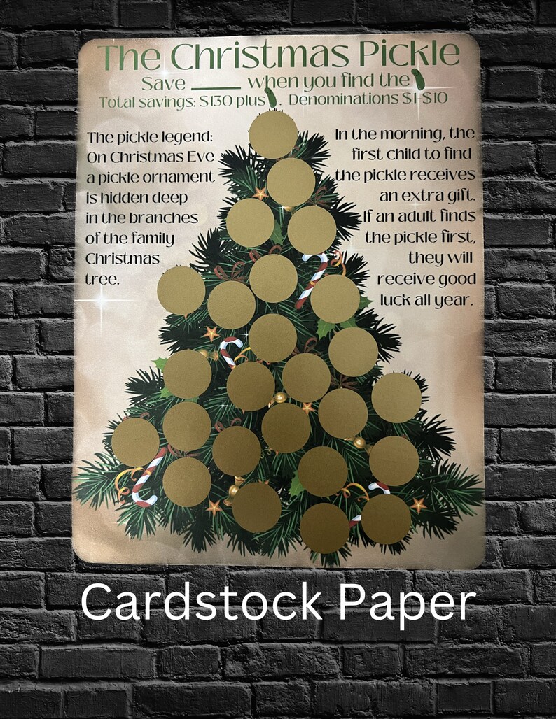 The Christmas Pickle Scratch off Savings Challenge || Save 130 ...
