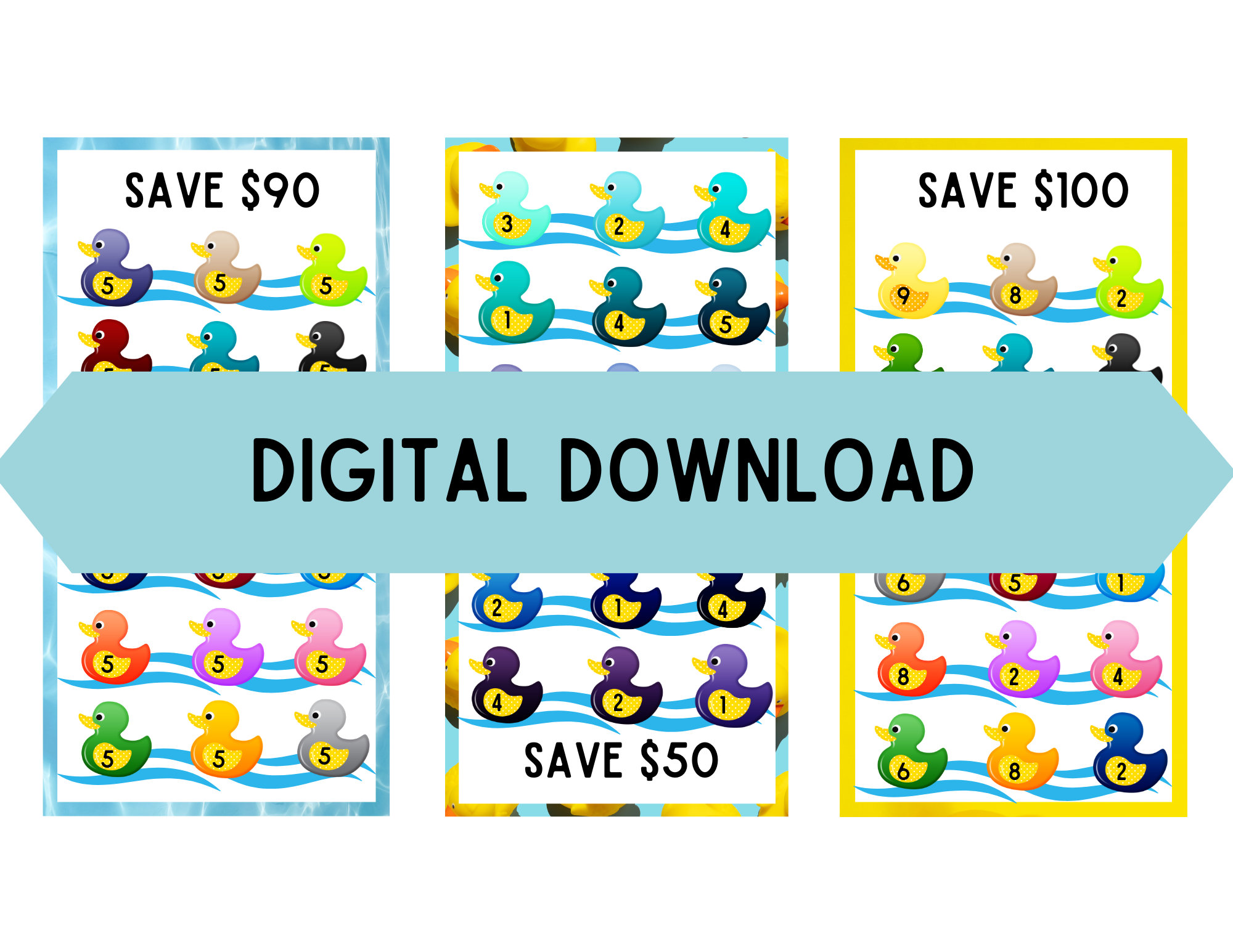 Rubber Duck Mini Savings Challenge Bundle || Includes 6 Mini Savings ...