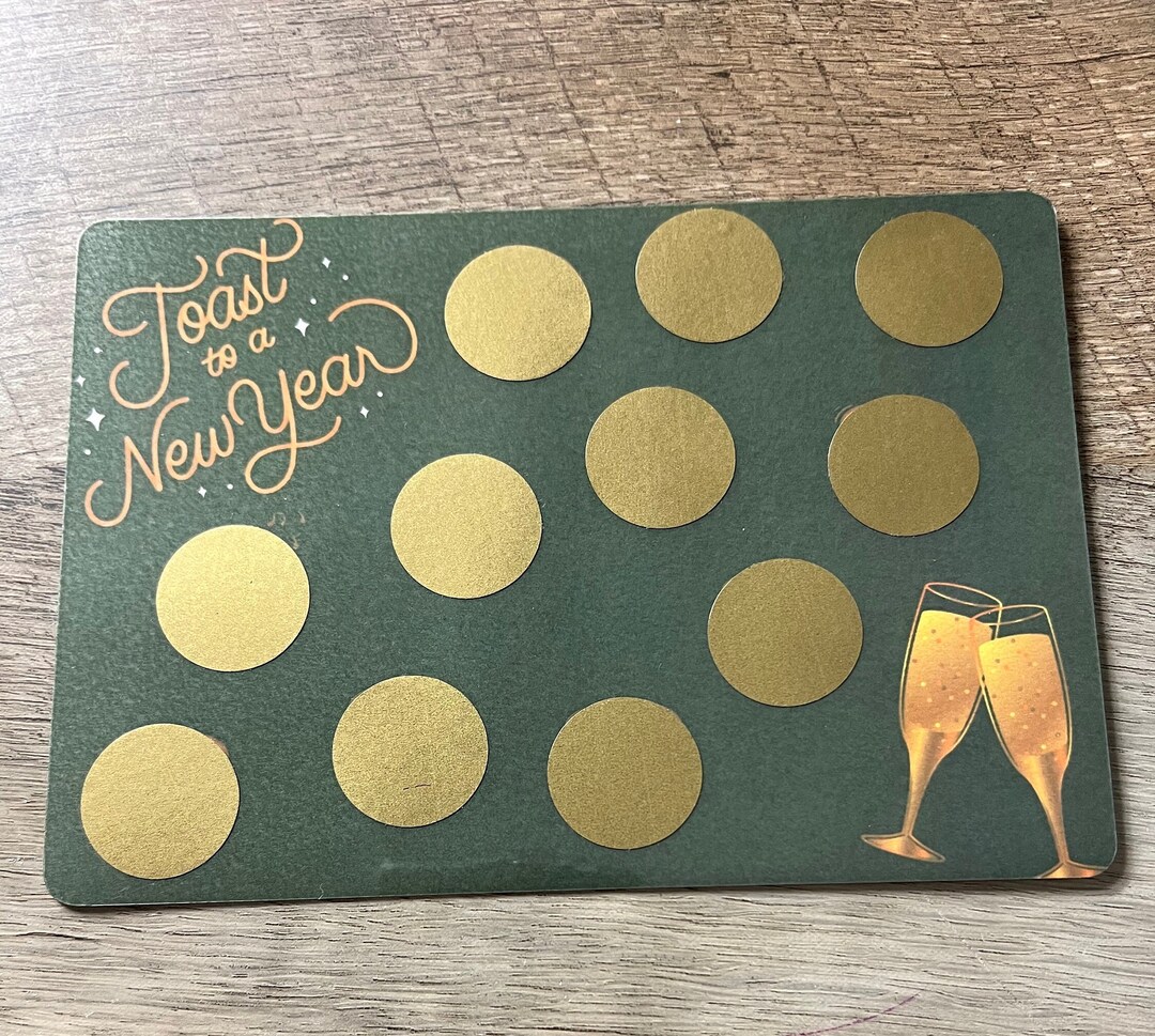 Toast to the New Year Scrarch off Savings Challenge New Years Savings ...