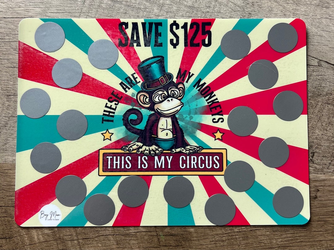 These Are My Monkeys Scratch off Savings Challenge || Save 125 || Mini ...