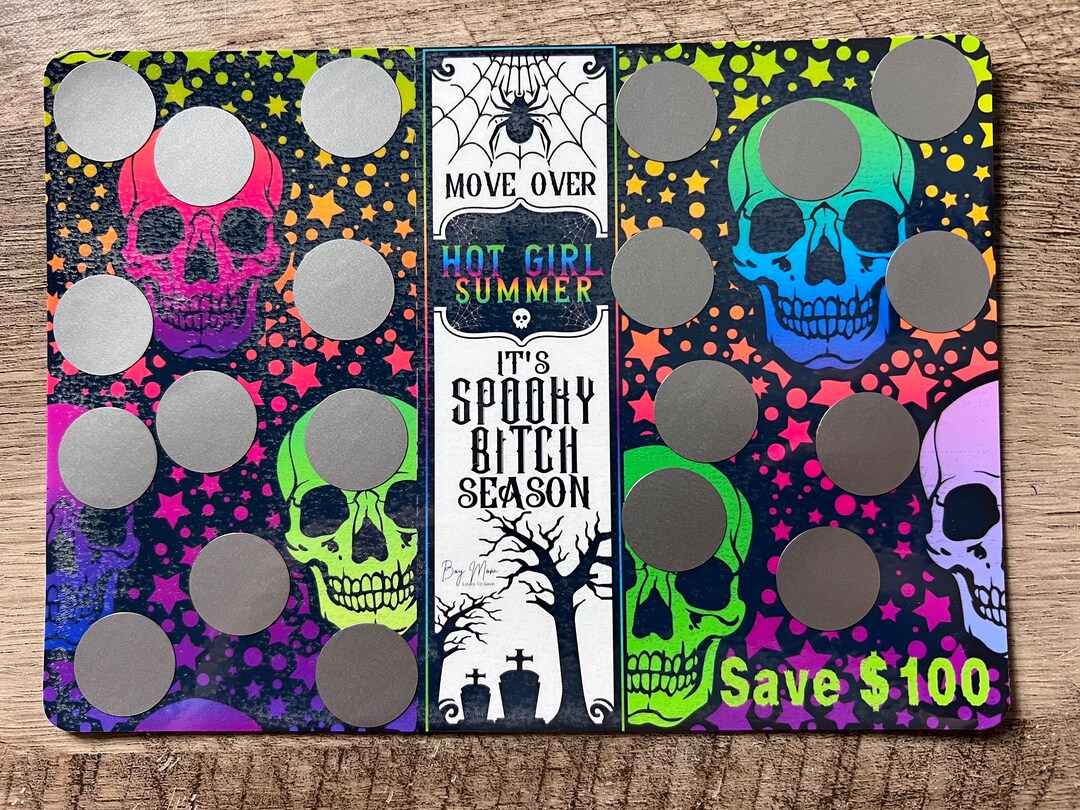 It's Spooky Bitch Season Savings Challenge || Save 100 || Funny Scratch ...