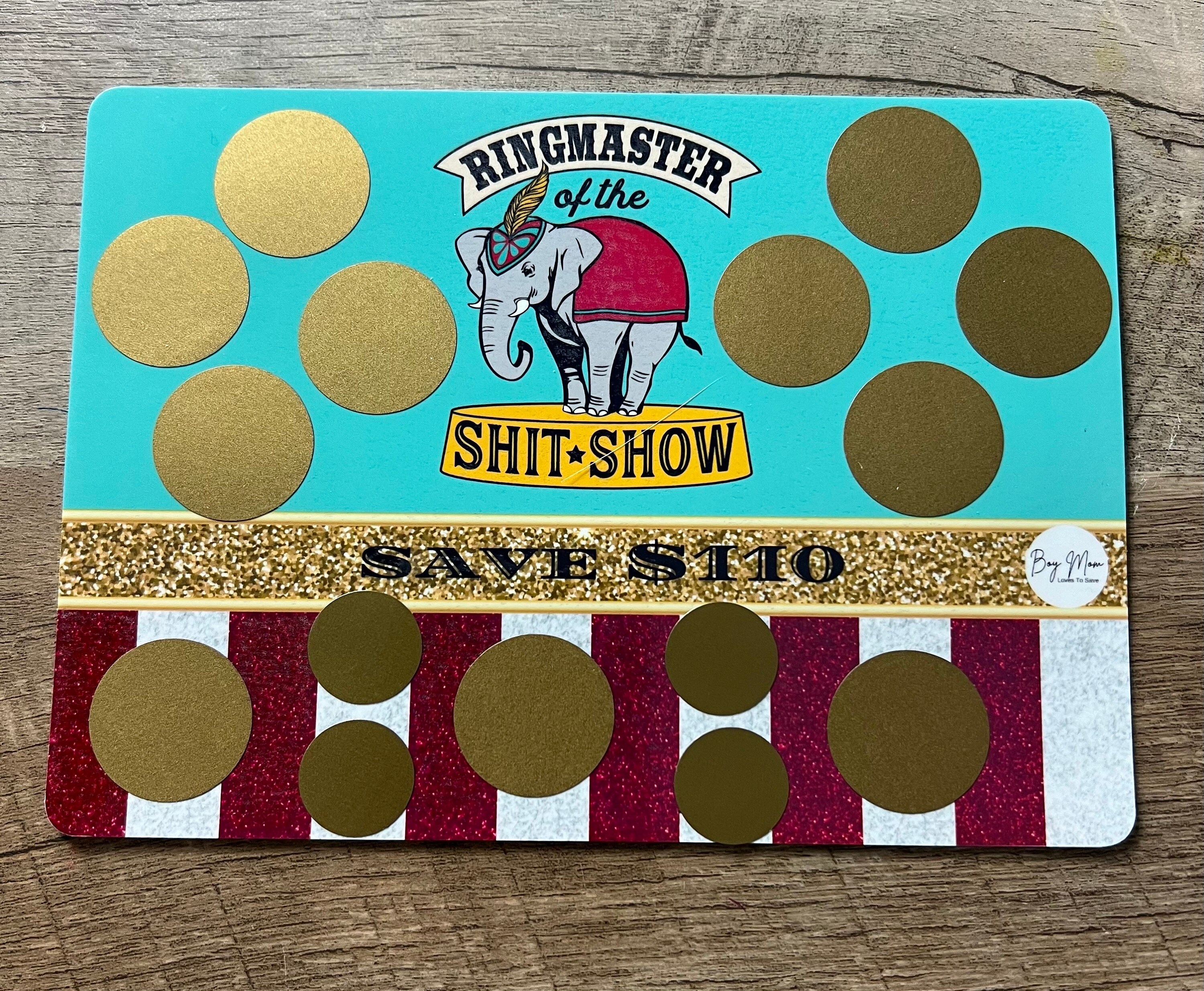 Ringmaster of the Shit Show Scratch off Savings Challenge || Save 110 ...
