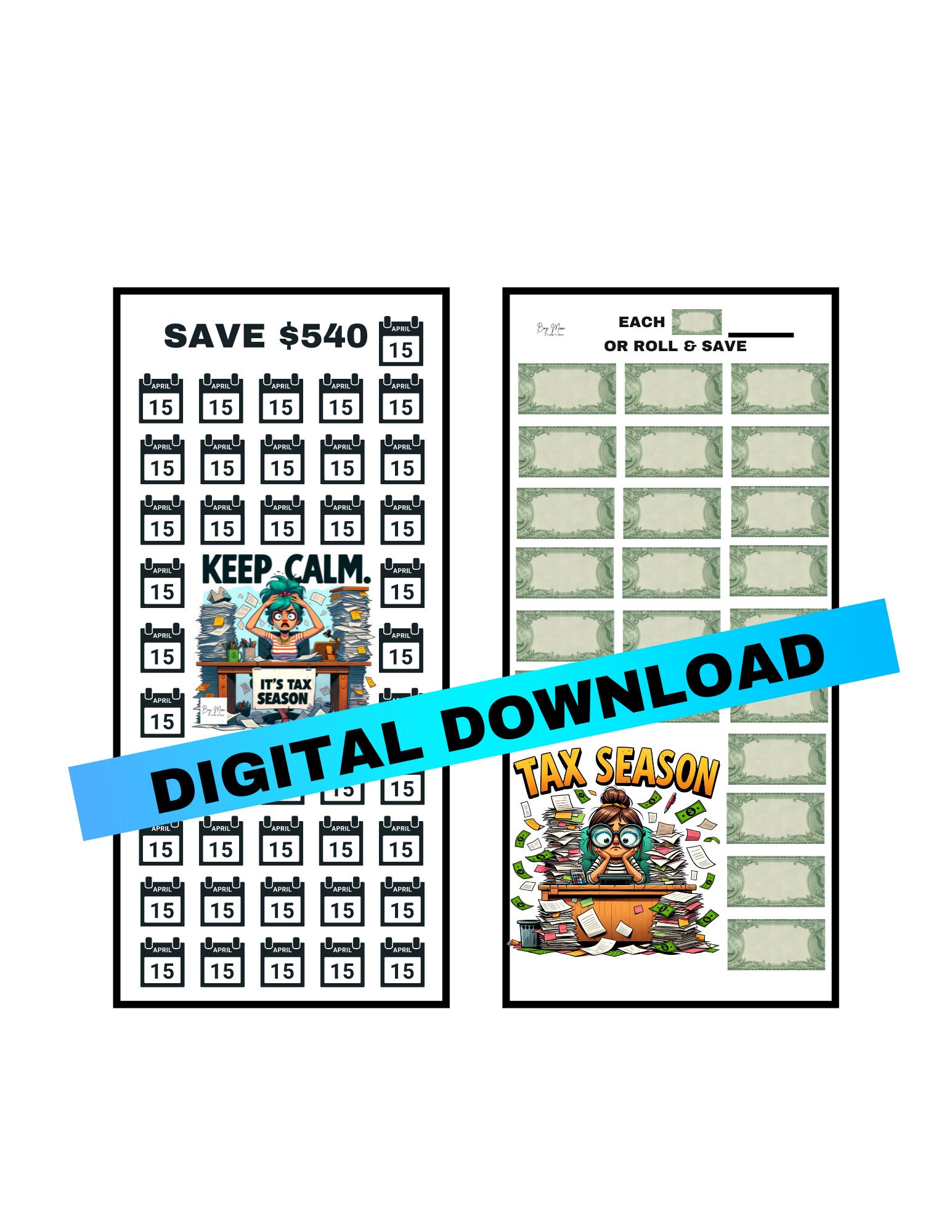 Tax Season Printable Savings Challenge || Digital Download || Save for ...