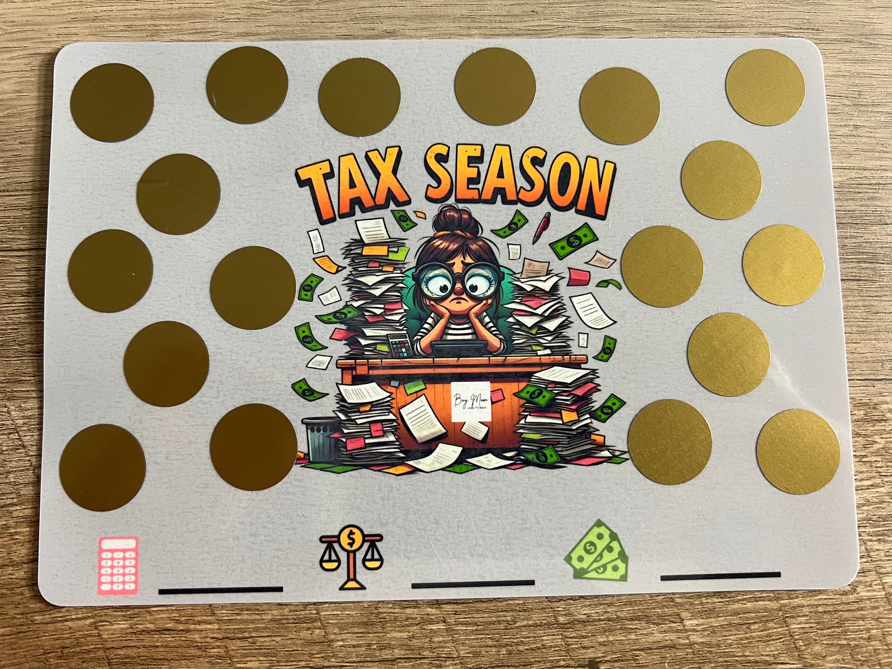 Tax Season Scratch off Savings Challenge Mystery Savings - Etsy