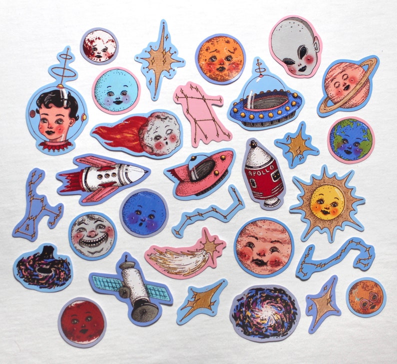 Outer Space STICKERS 30 Pack - Etsy