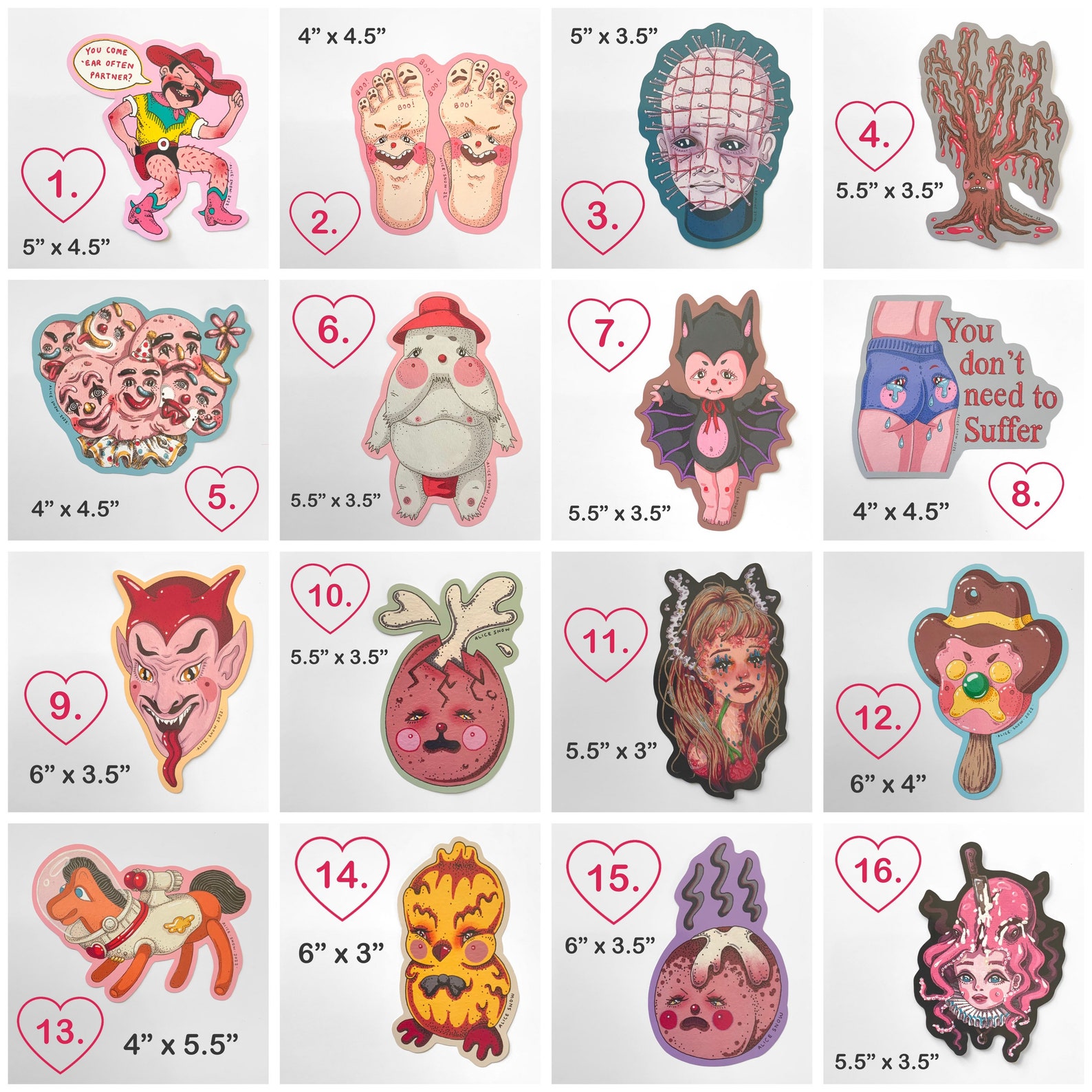 Pick N Mix STICKERS (large Size) - Etsy