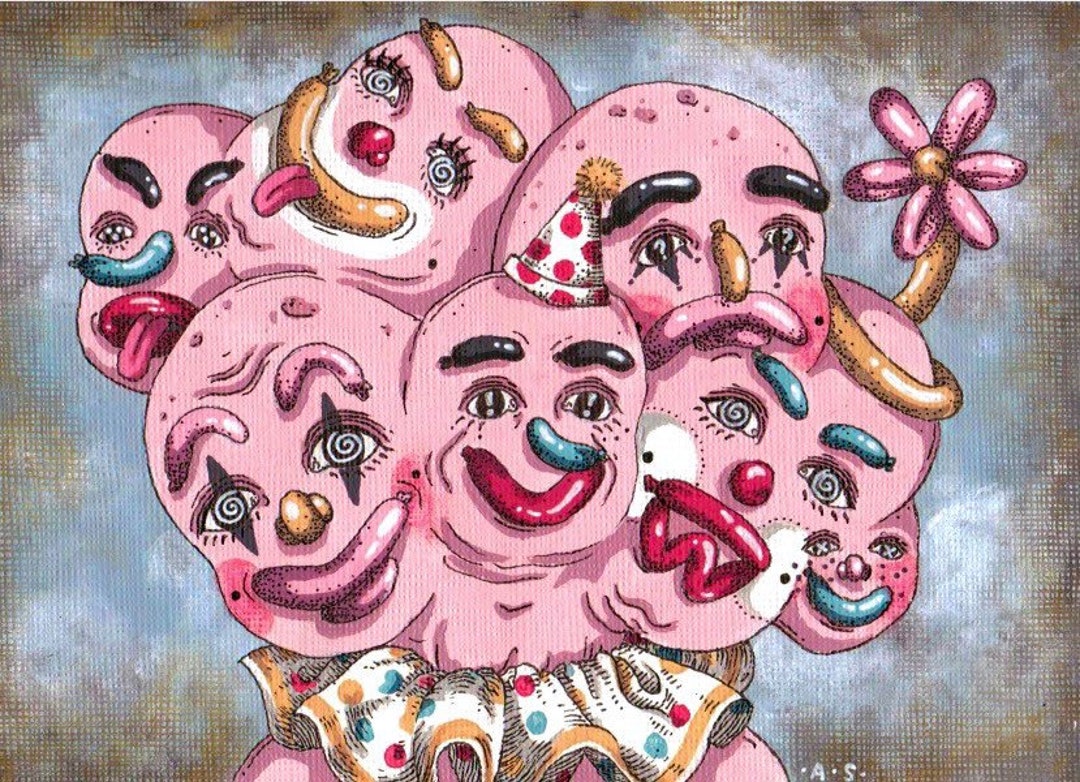 Cluster Clown: the Balloon Act PRINTS - Etsy