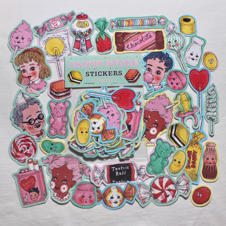 Candy Store STICKERS (35 Pack) - Etsy