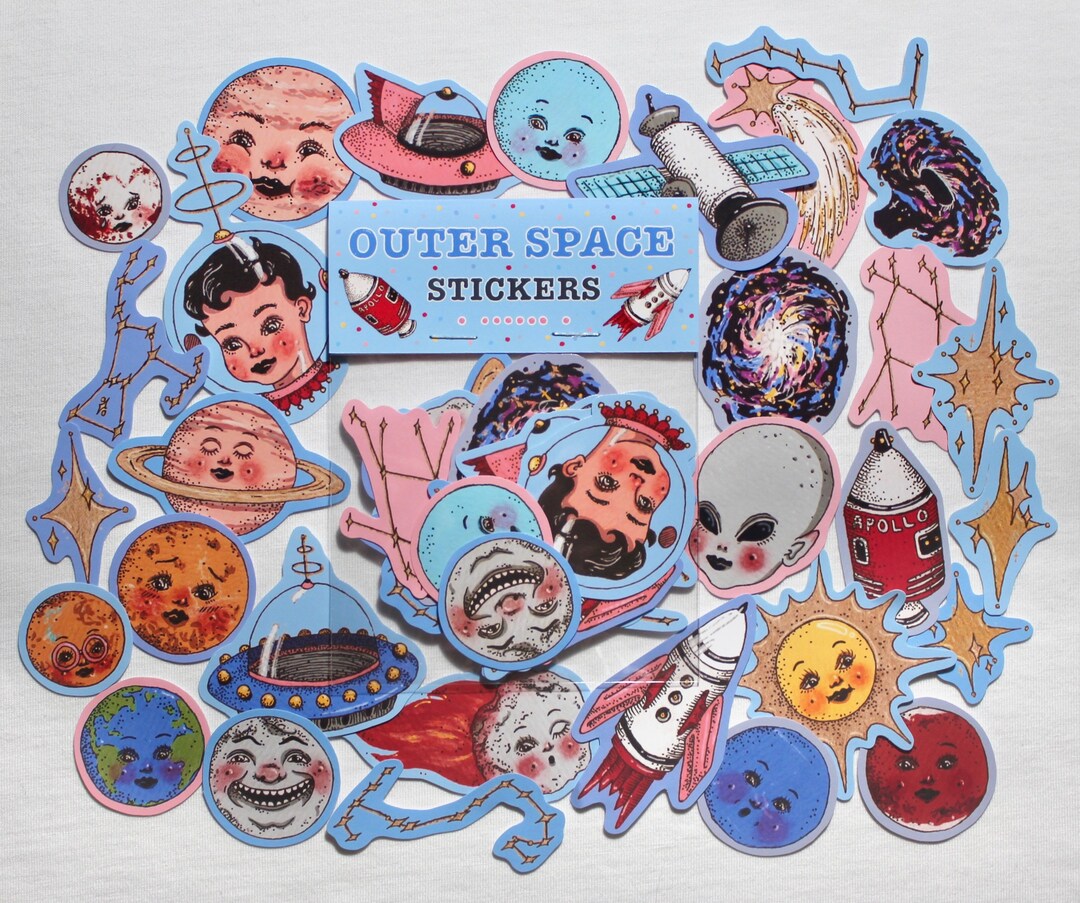 Outer Space STICKERS (30 Pack) - Etsy