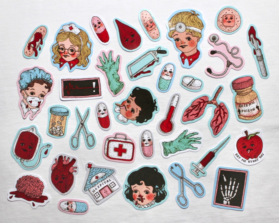 Medical STICKERS 34 Pack - Etsy