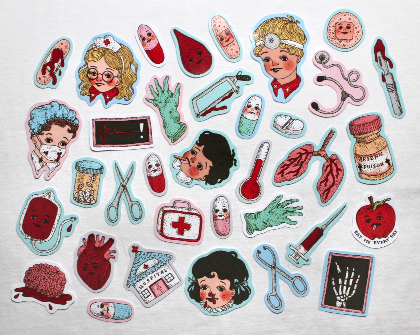 Medical STICKERS 34 Pack - Etsy