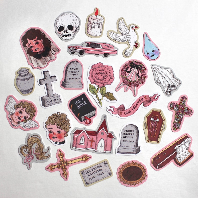 Funeral STICKERS 25 Pack - Etsy